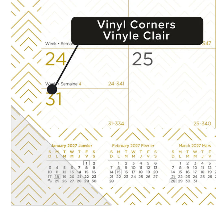 Calendar Pad-Desk Monthly 22X17 Gold Bilingual 2027 (C199003B-27) — TG ...